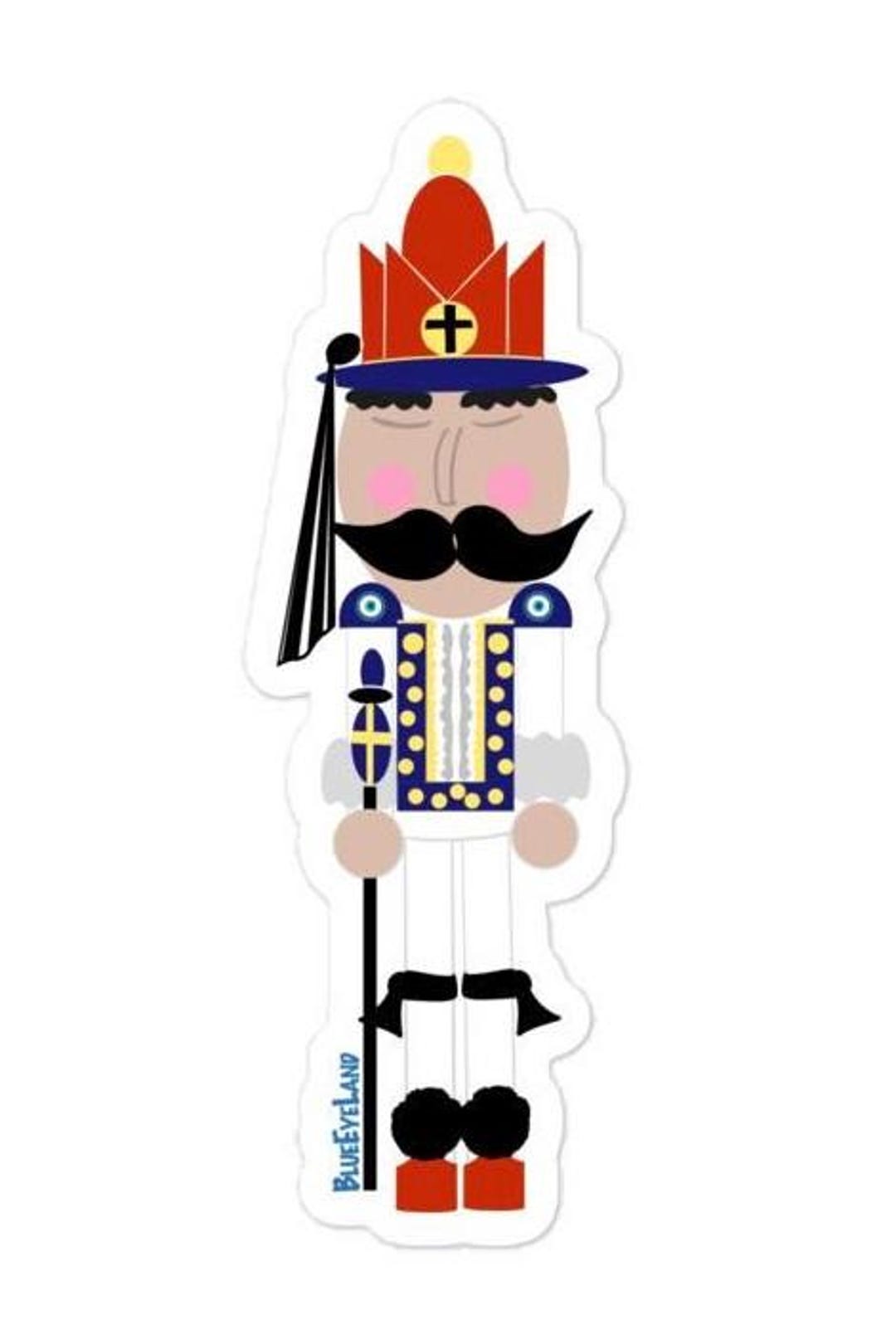 Greek Evzone Nutcracker Vinyl Sticker, Greek Soldier Sticker ...