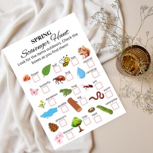 Spring Scavenger Hunt, Printable Outdoor Scavenger Hunt Game ...