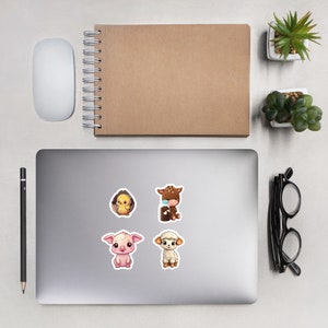 Cute Baby Farm Animals P1 Sticker Pack of 4 - Etsy Australia