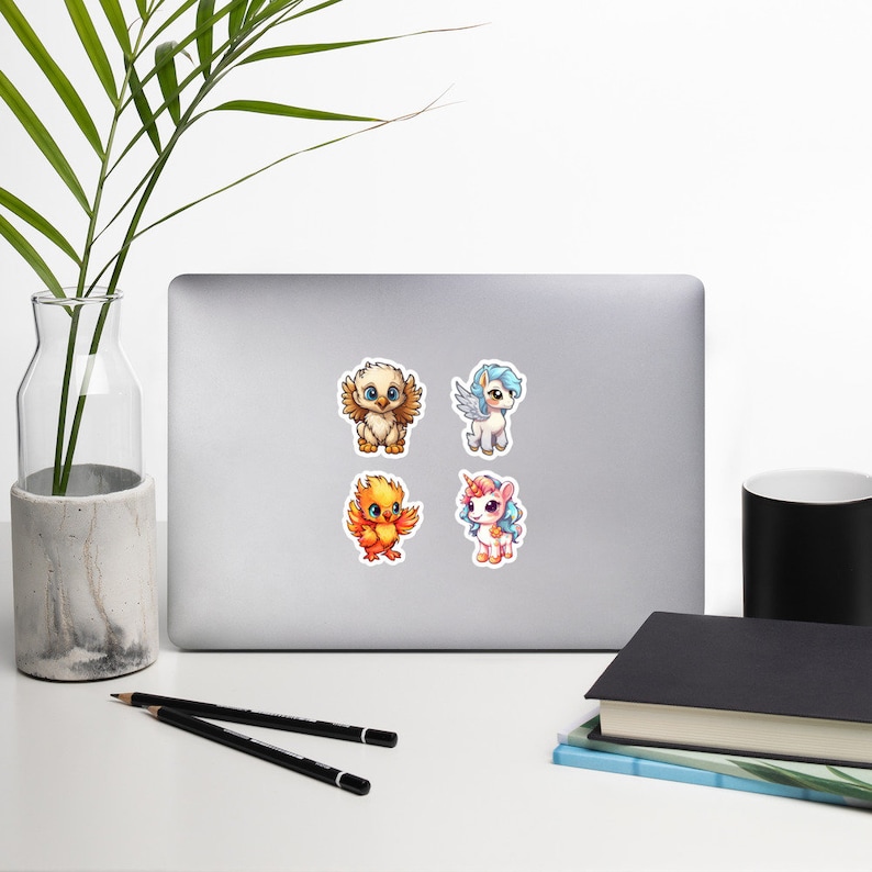 Cute Mythical Creatures Sticker Pack of 4 - Etsy