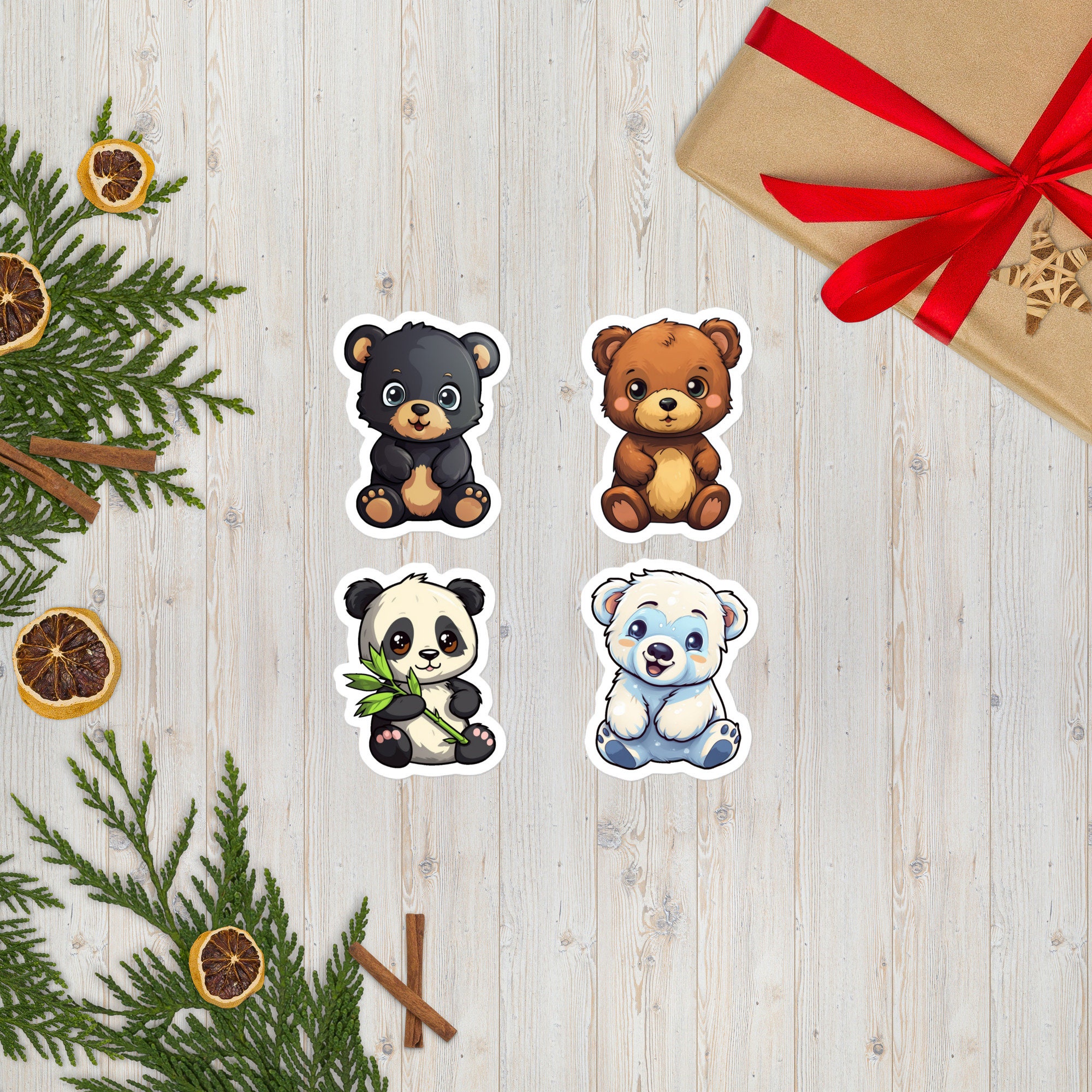 Cute Baby Bear Sticker Pack of 4 - Etsy