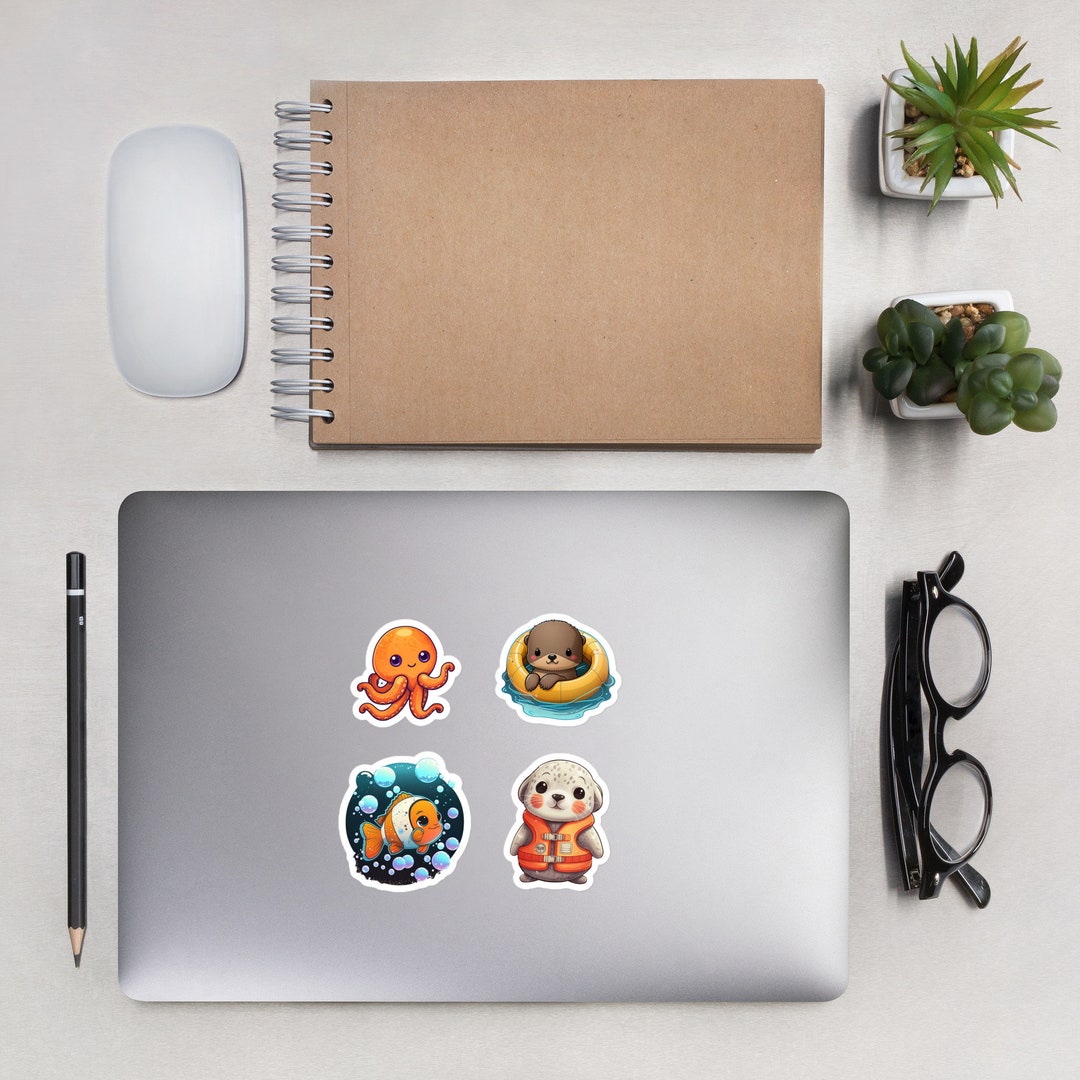 Cute Baby Water Animals Sticker Pack of 4 - Etsy