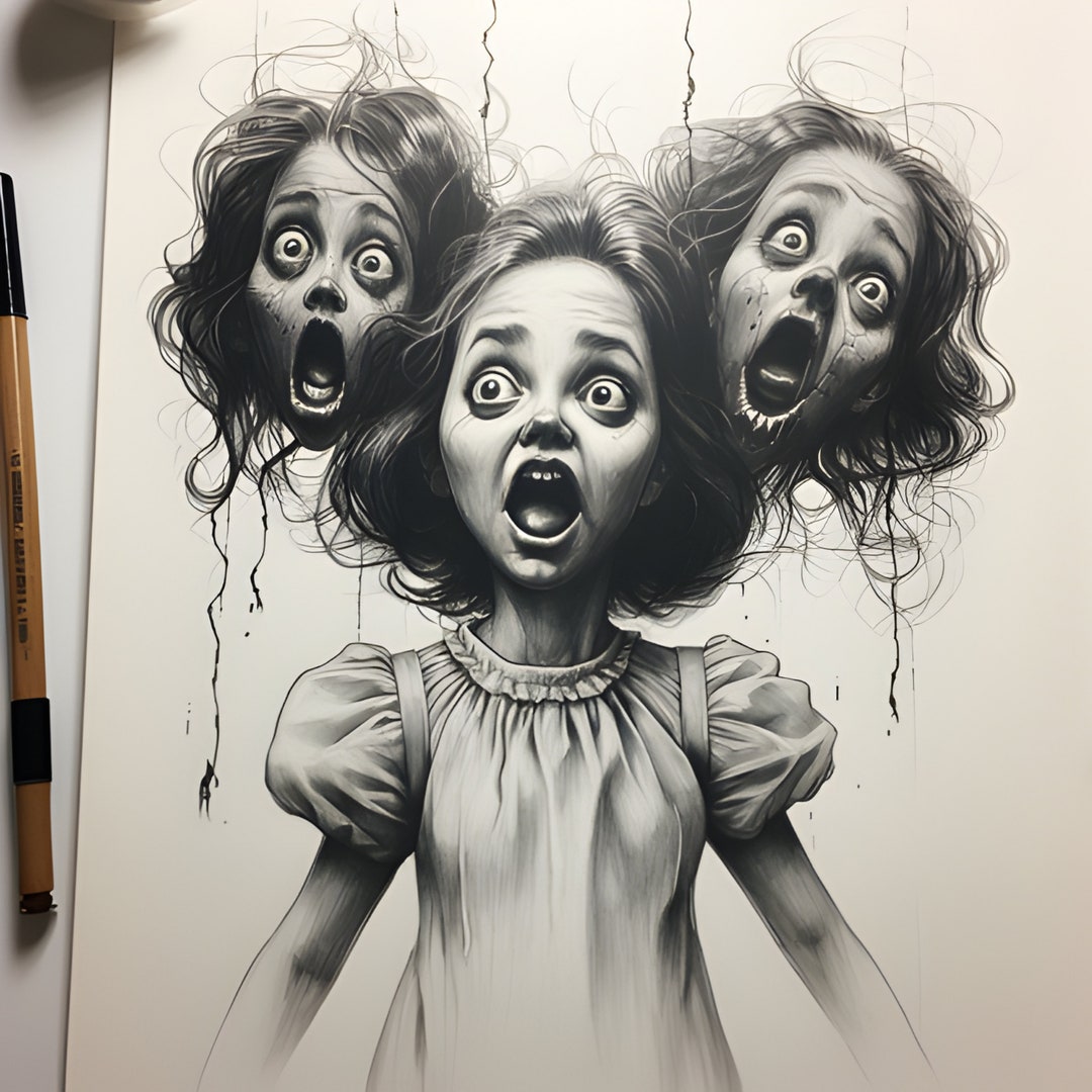 Special Drawn Vintage Horror Poster for Your Home, Ultra High Quality ...