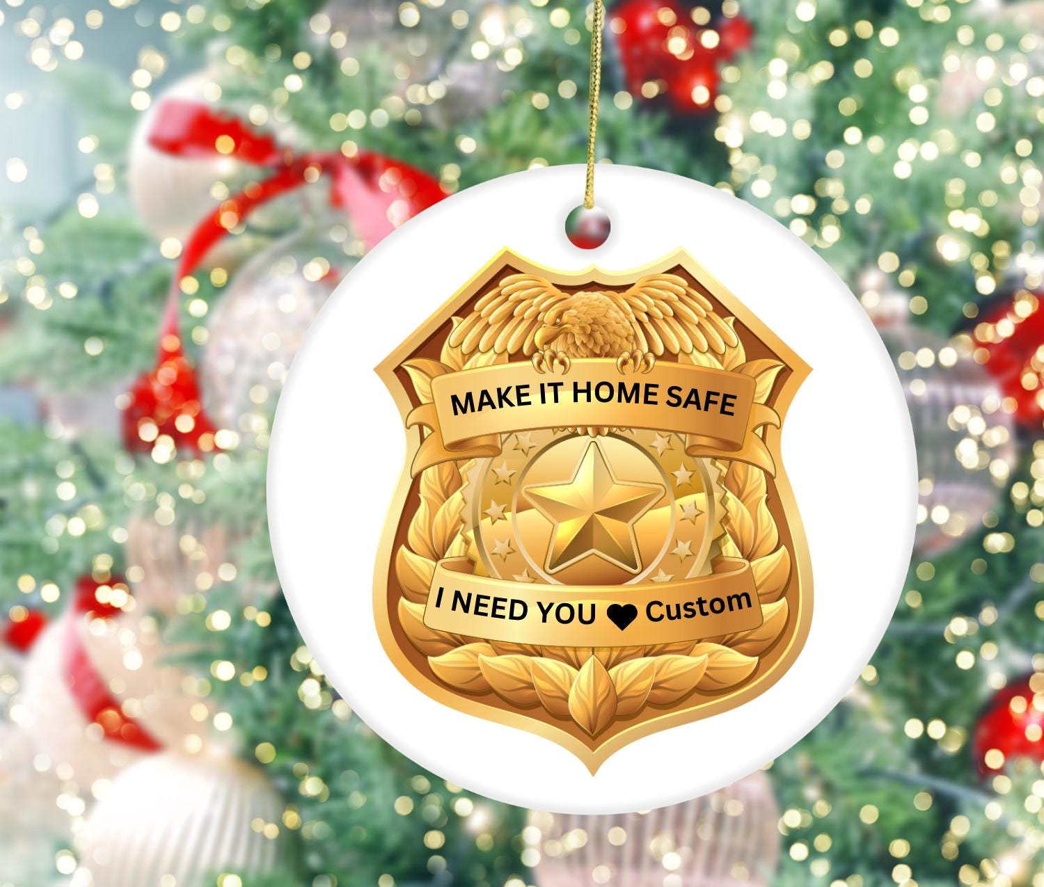 Customizable Police Officer Ornament, Police Officer Gift, Personalized ...