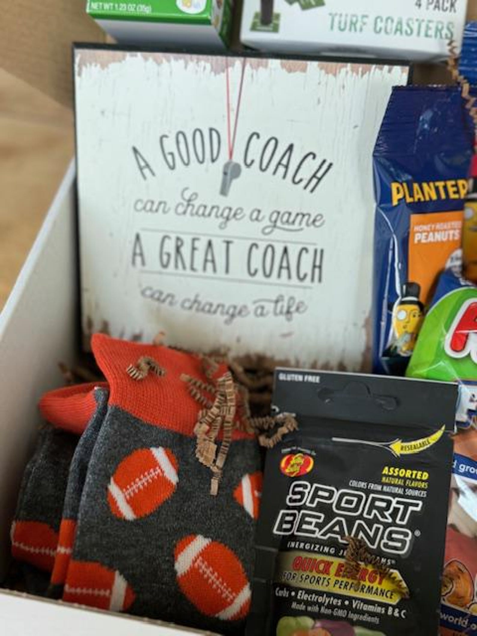 Custom Name Football Coach Gift, Football Coach Gift, Football Gift Box ...