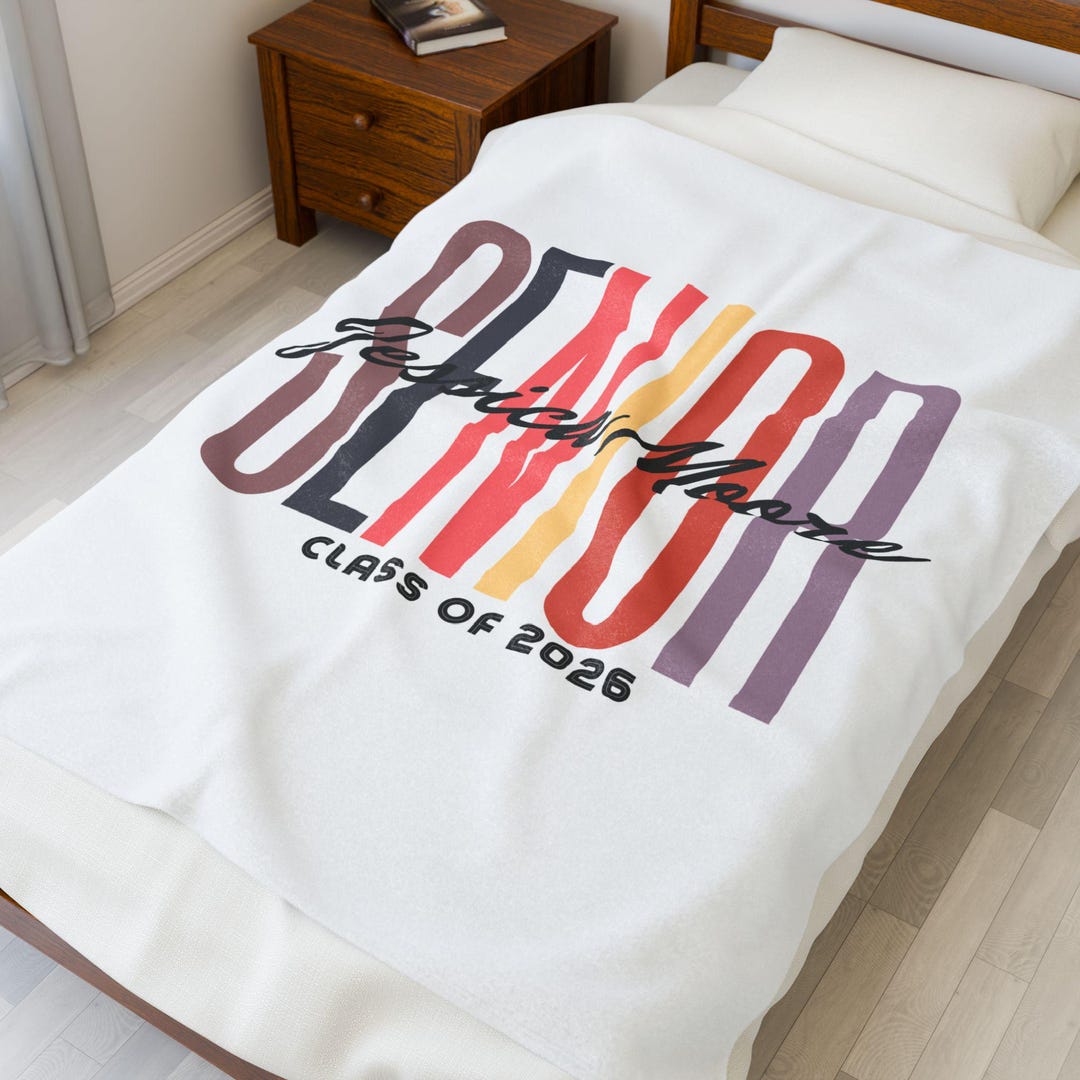 Personalized Senior Blanket, Blanket for Seniors, Senior Gift, Gift for ...