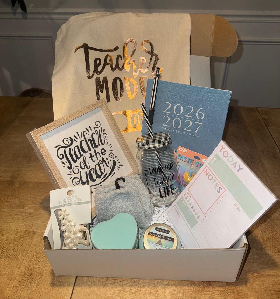 Cute Teacher Gift Box, Mom Gift, Teacher Themed Gift , Gift for Teacher ...