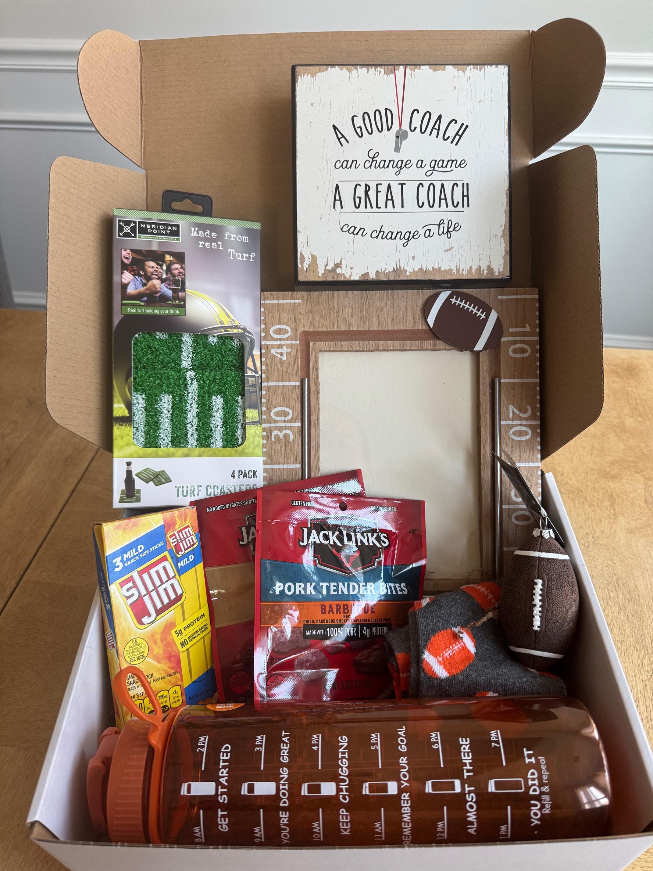 Custom Name Football Coach Gift, Football Coach Gift, Football Gift Box ...
