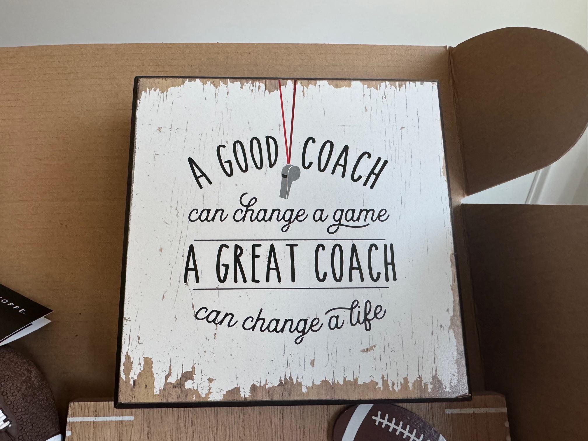 Custom Name Football Coach Gift, Football Coach Gift, Football Gift Box ...