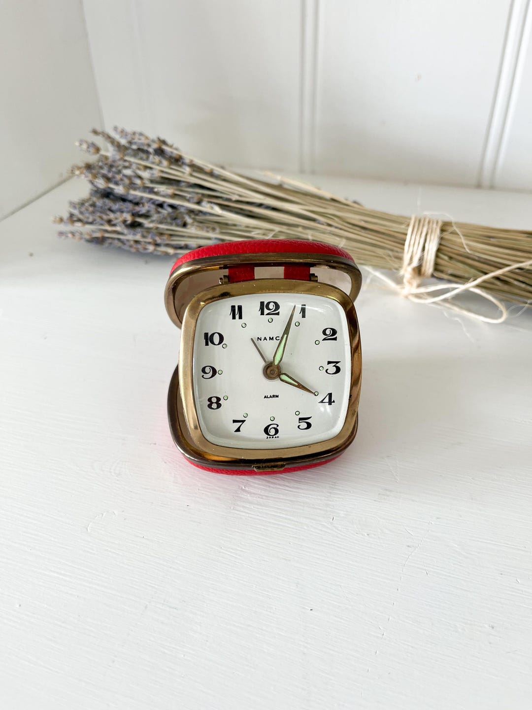 Vintage Red Japanese Namco Travel Clock - Etsy