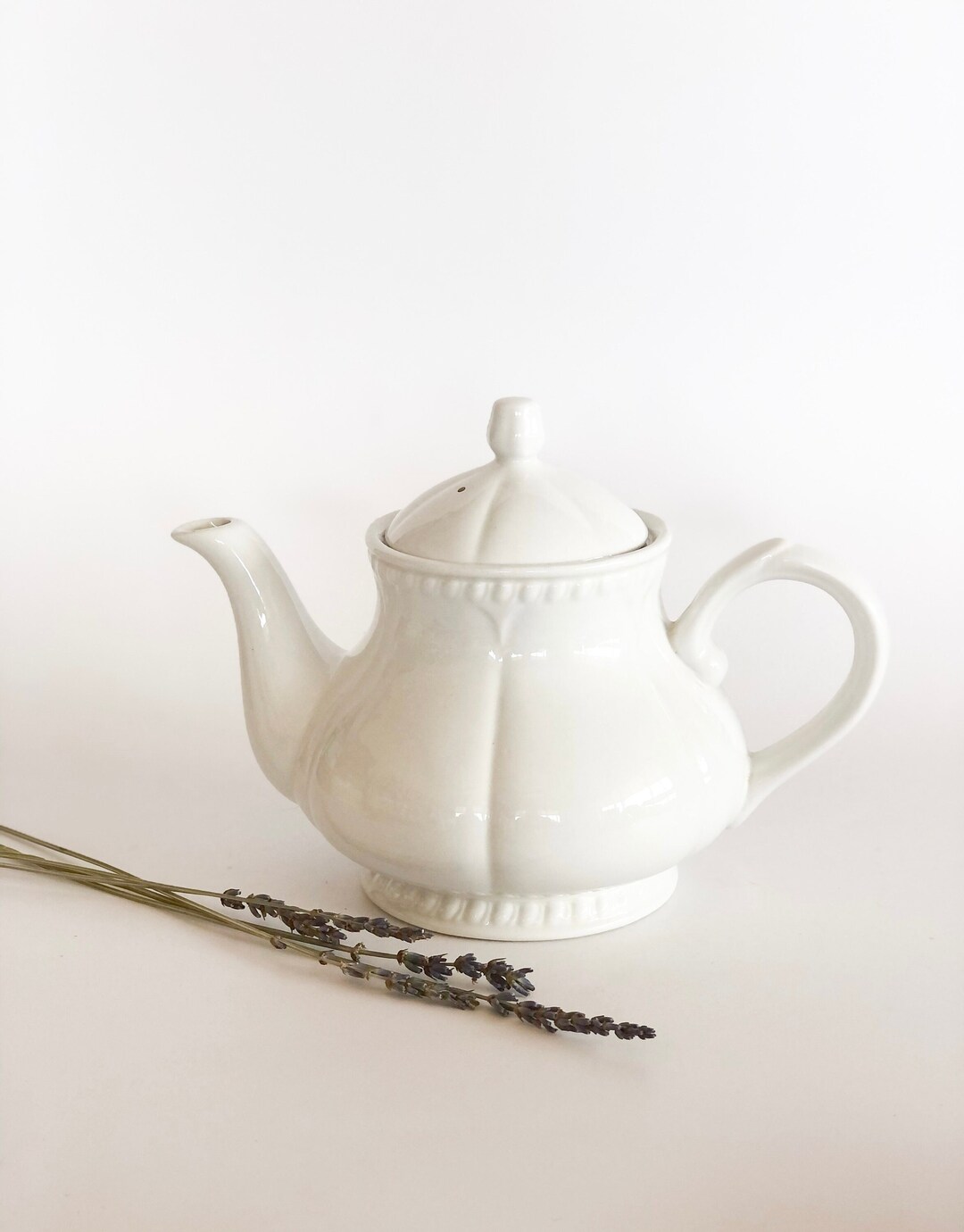 Churchill England White Teapot - Etsy