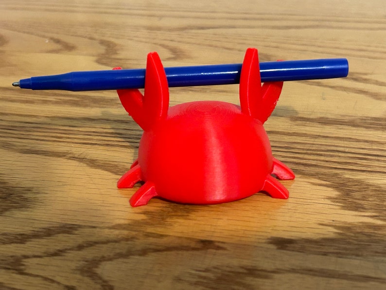 Crab Pen Holder Crab 3D Printed Display Piece Beach Lover Gift for Crab ...