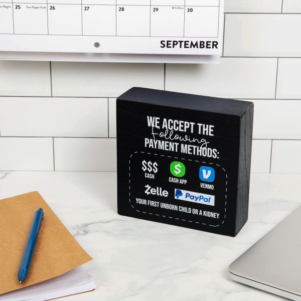 We Accept Zelle Sign - Etsy