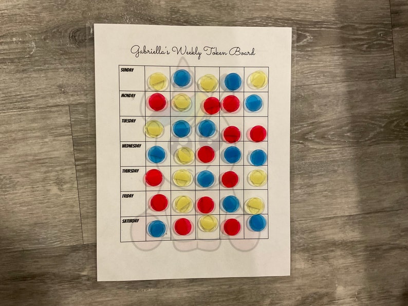 Visual Token Board for Kids includes Tokens - Etsy