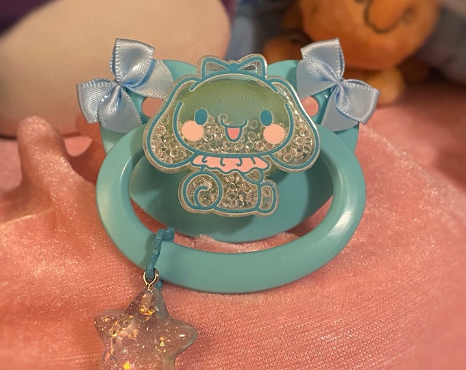 Adult Pacifier cinnamoroll Air Shaker With Star Charm Blue Paci With ...