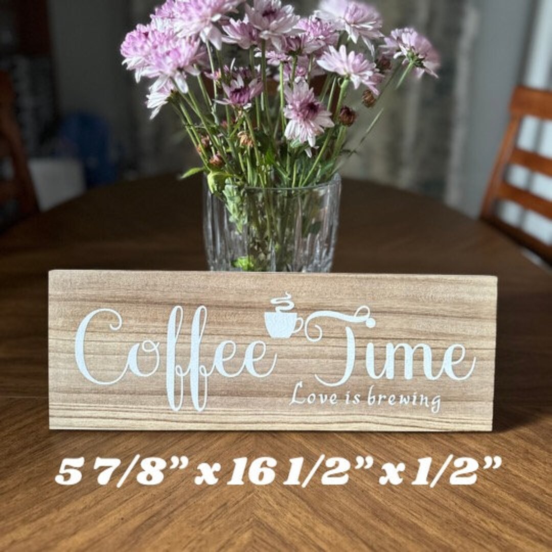 Natural Wood Coffee Sign - Etsy