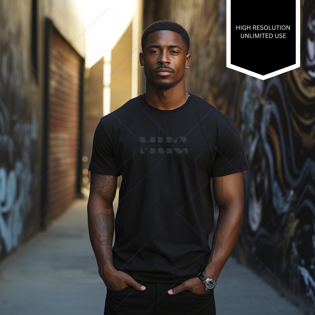 Black Mockups, Black Model Mockup, Male Model, Diverse Mockups, Diverse ...