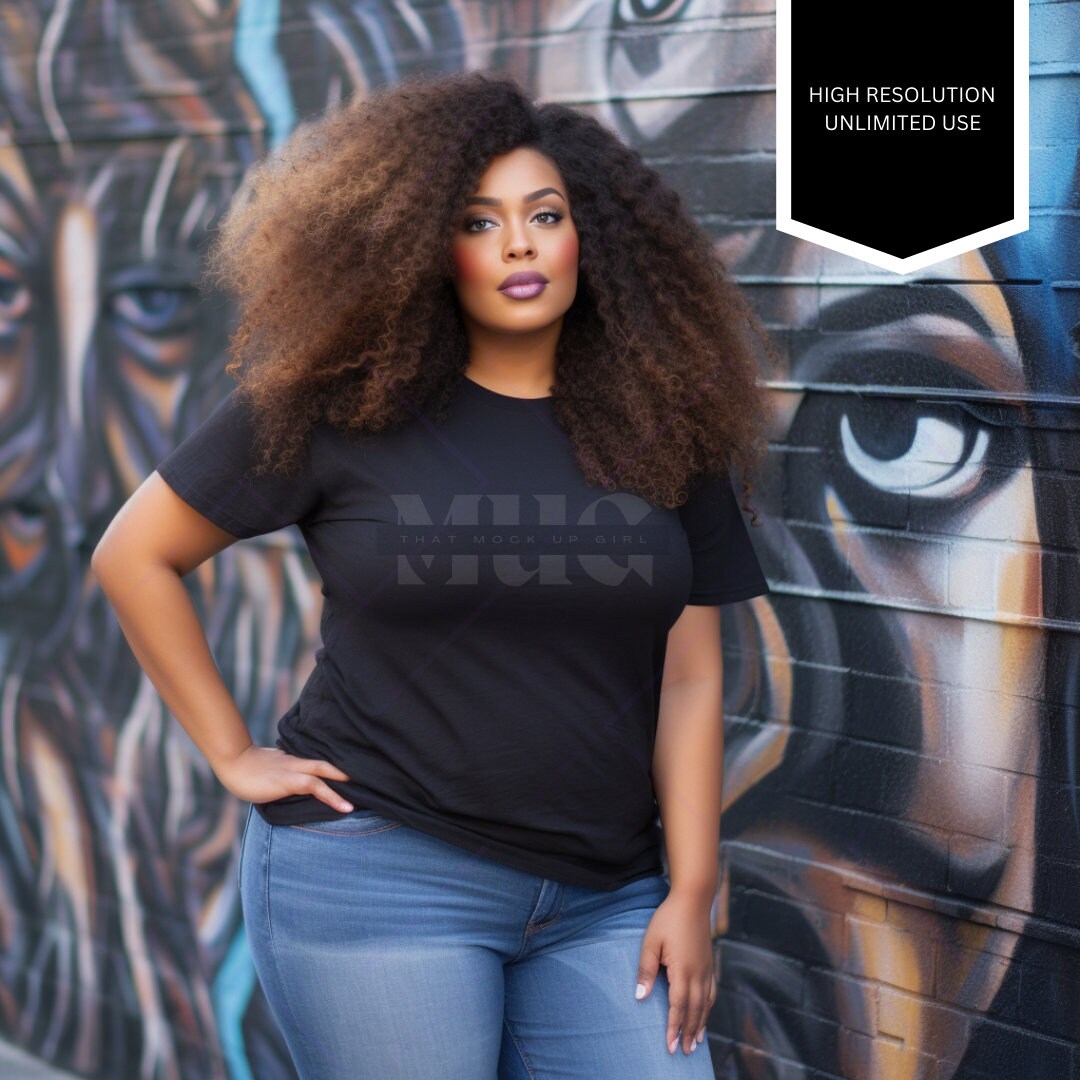 Black Mockups, Black Model Mockup, Female Model, Diverse Mockups ...