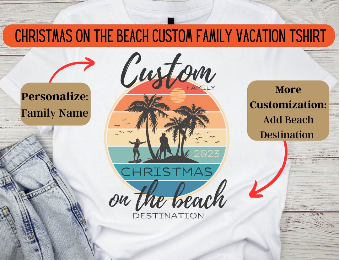 Matching Custom Destination Christmas Shirts, Personalized Family ...