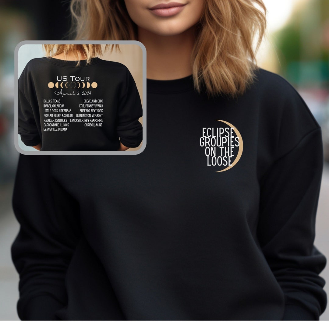 Total Solar Eclipse 2024 Sweater, Custom Path of Totality Viewing ...