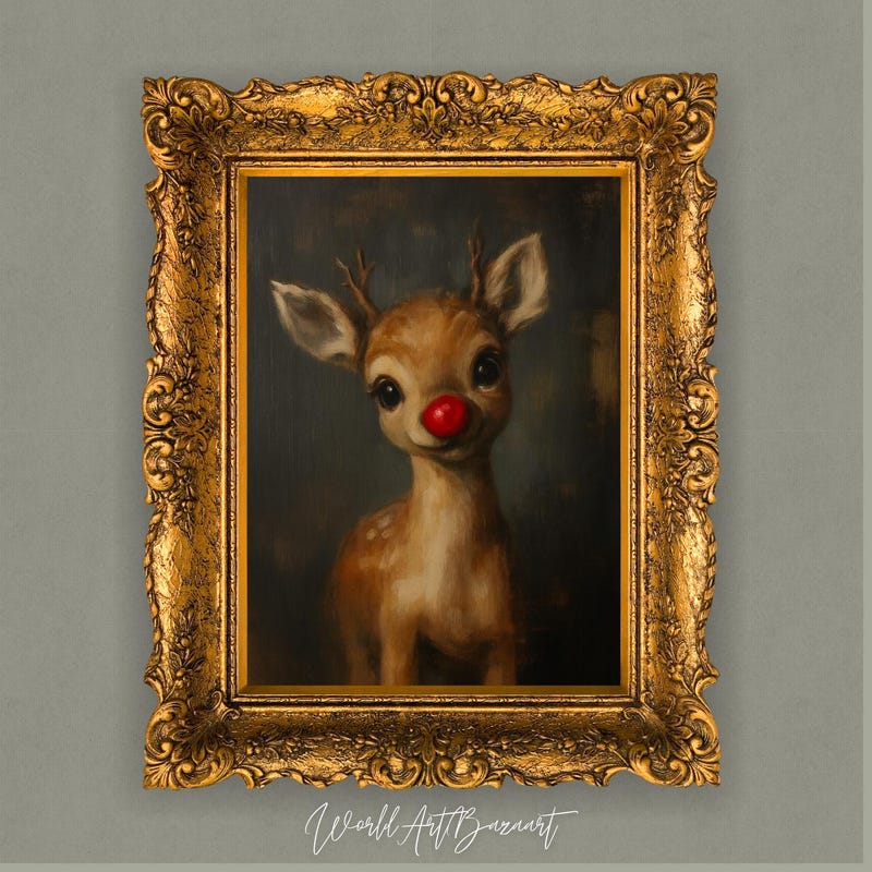 Reindeer Printable Modern - Etsy