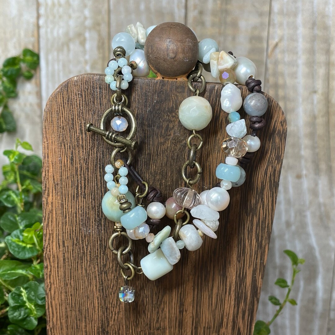 Triple Strand Coastal Confetti Studio Bracelet - Etsy