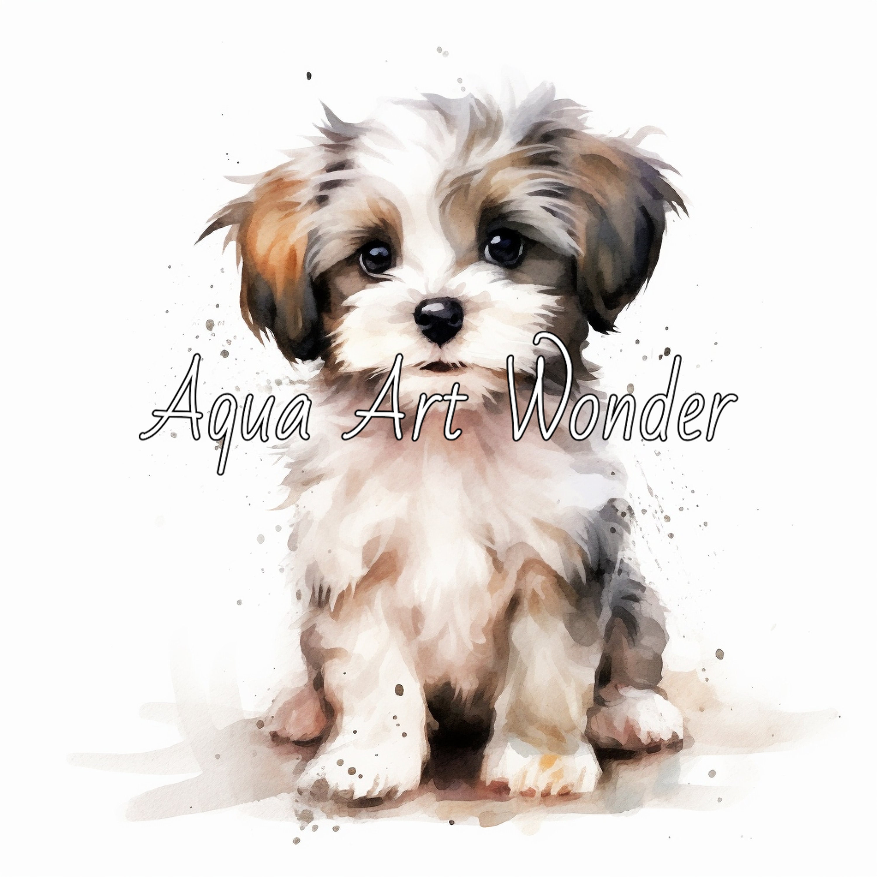 Watercolor Dog Clipart Digital Download Dog Lover Puppy Portrait Art ...