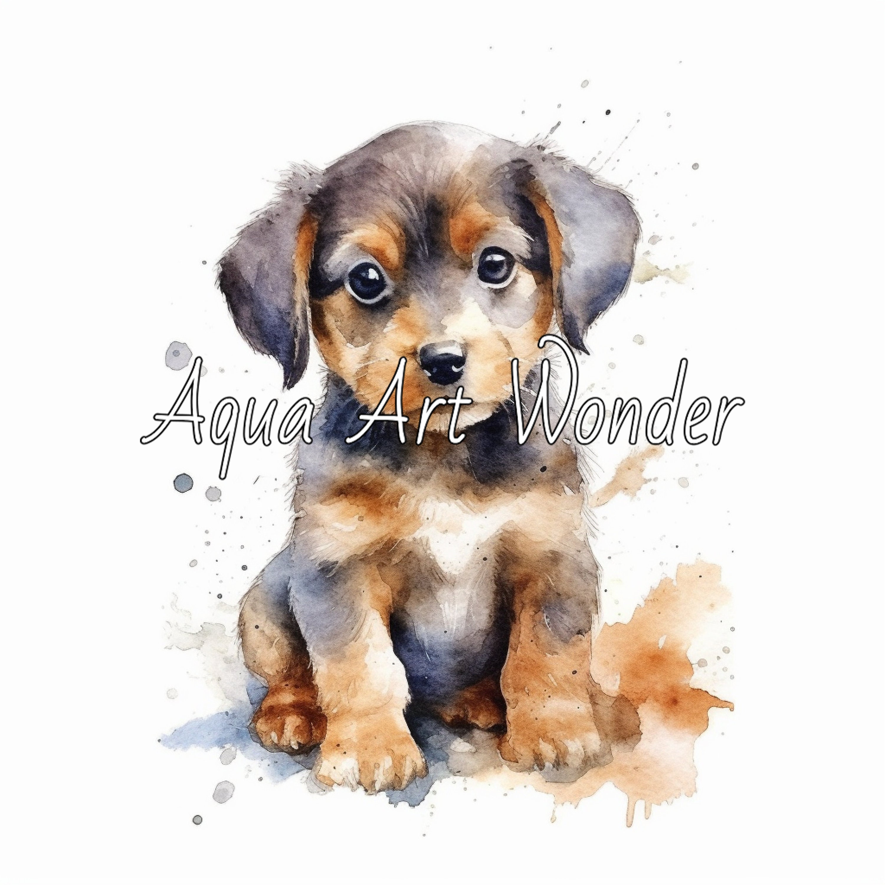 Watercolor Dog Clipart Digital Download Dog Lover Puppy Portrait Art ...