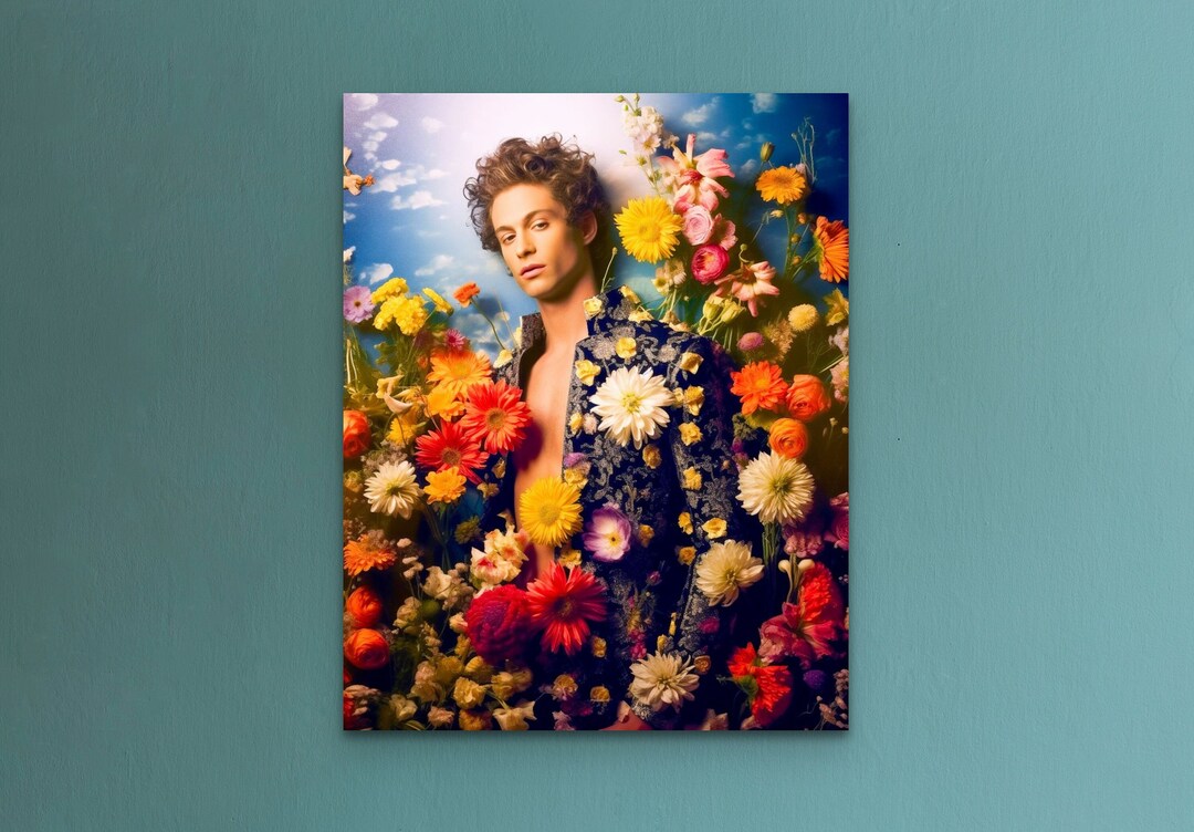 Flower Boy: Queer Florist Portrait - Premium Matte Poster - Gay Pride ...