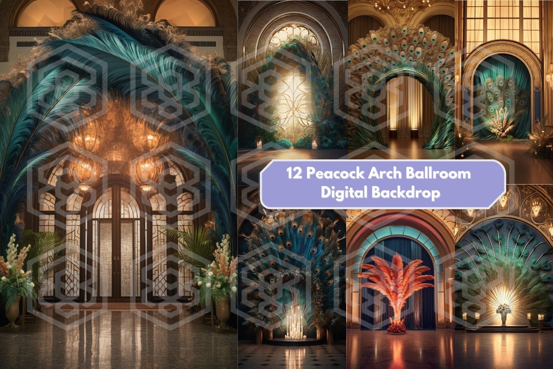 Wedding Digital Backdrop: 12 Ballroom Backdrops, Photography Overlays ...