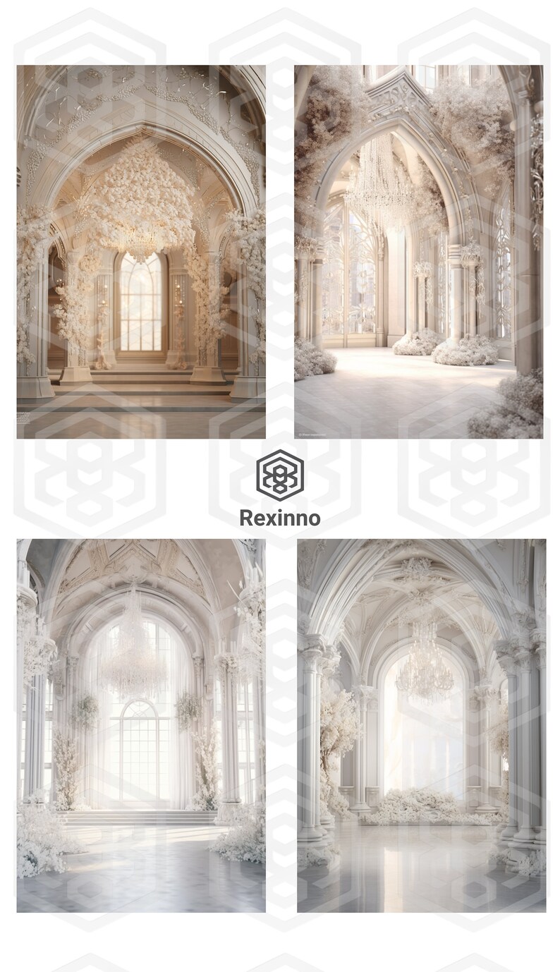 Wedding Digital Backdrop: 11 Unique Castle Arch Backdrops, Indoor ...