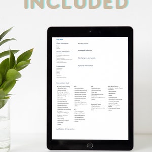Therapist Case Note Template: Psychology Client Record (PDF & Word ...