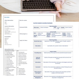 Case Note Template, Progress Note, Client Case Note, Psychology ...