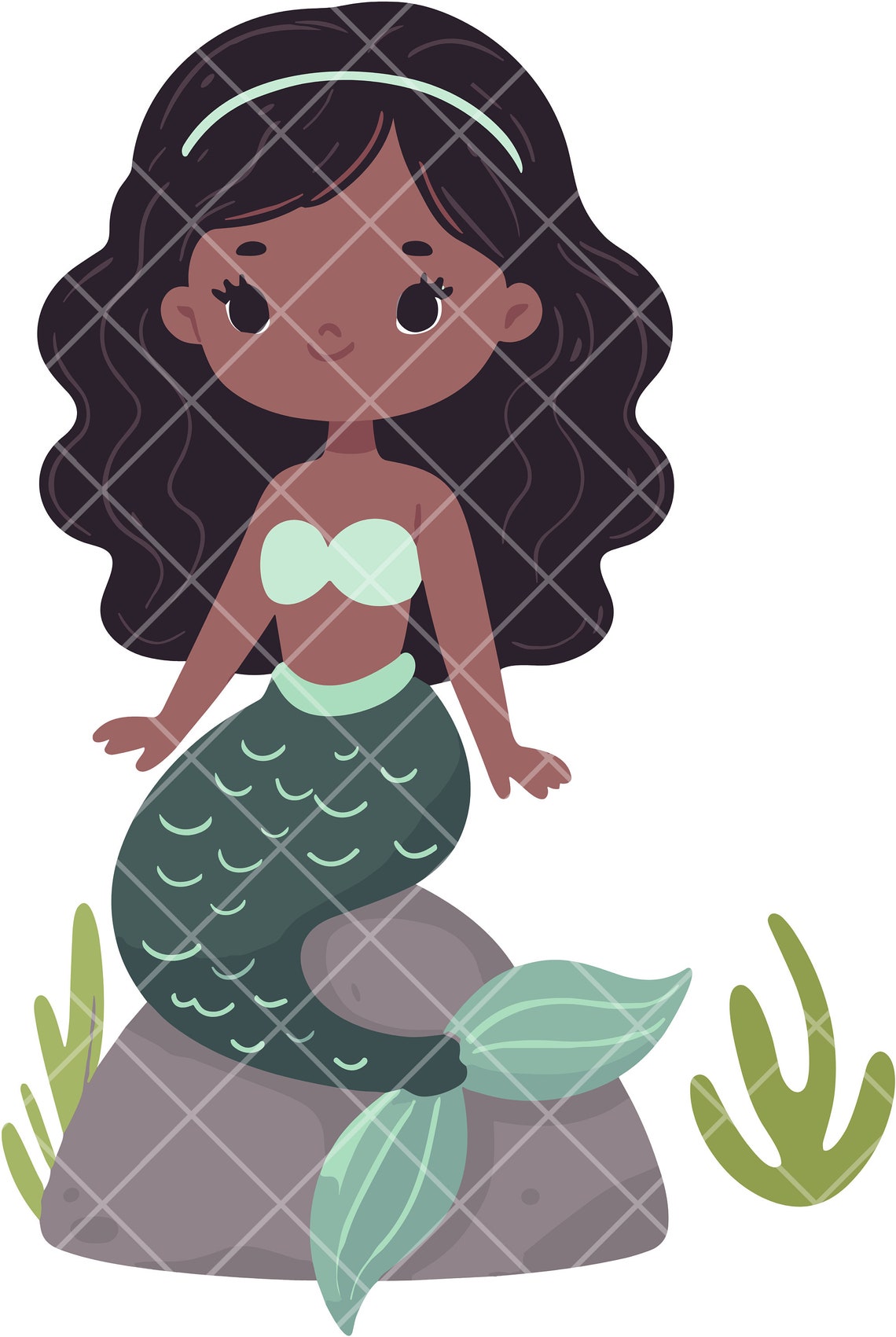 Cute Afro Mermaid PNG Bundle - Etsy
