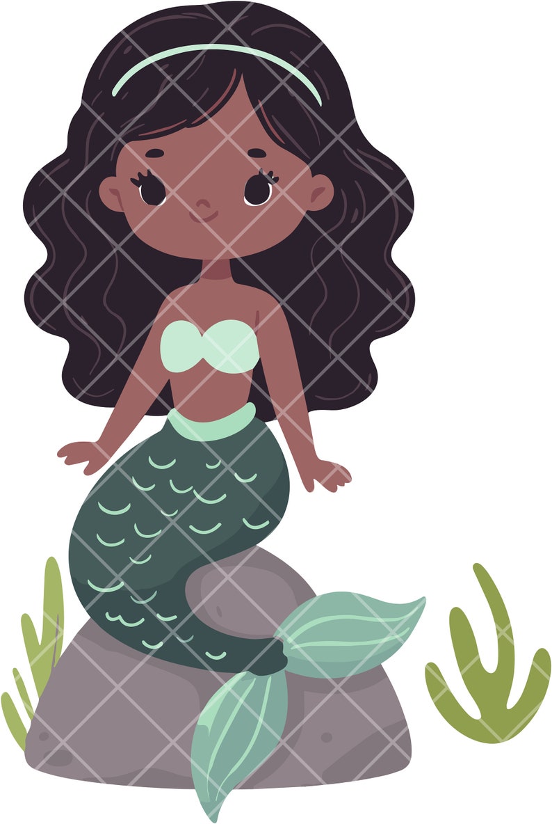 Cute Afro Mermaid PNG Bundle - Etsy