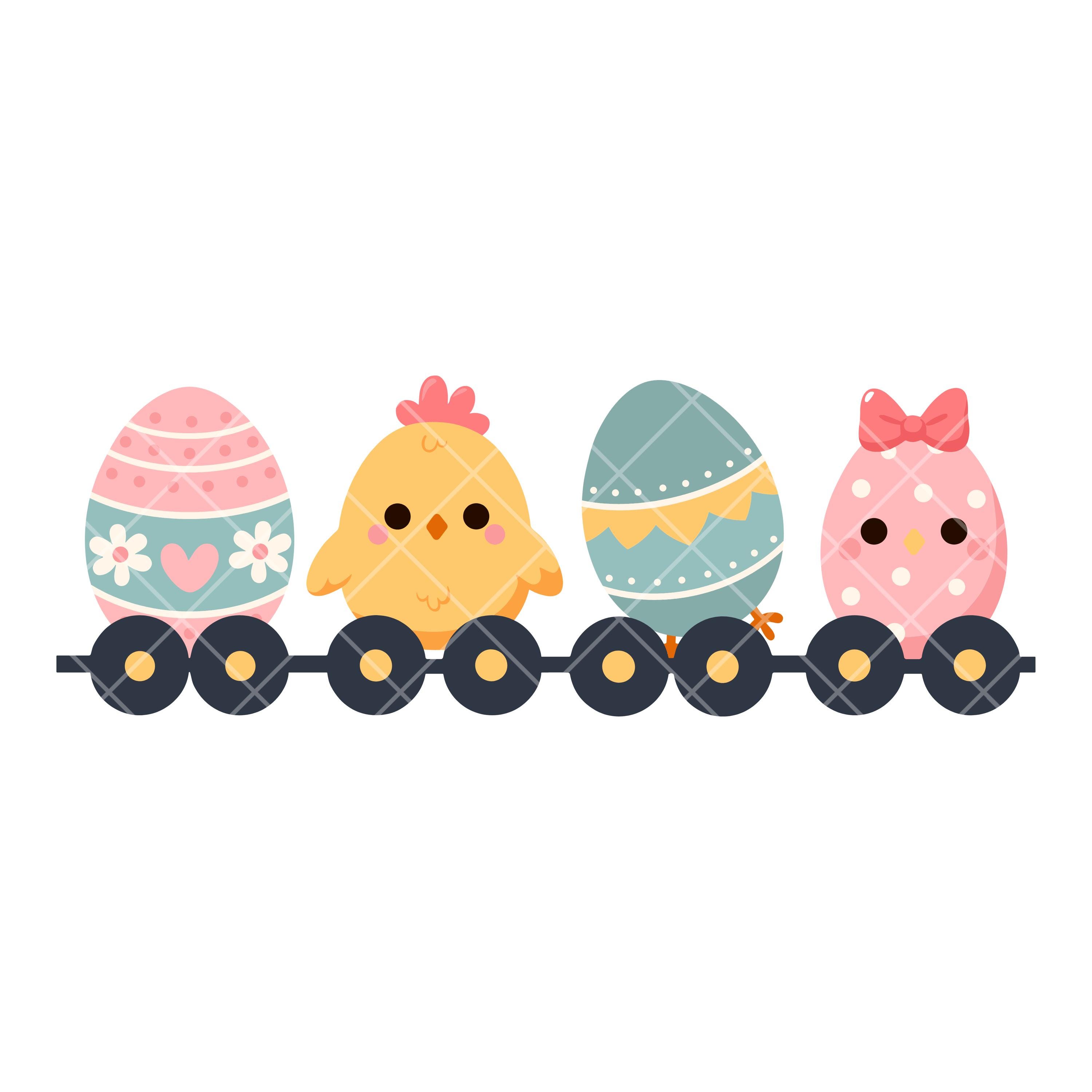 Easter Chicky Chicky Choo Choo PNG Bundle - Etsy