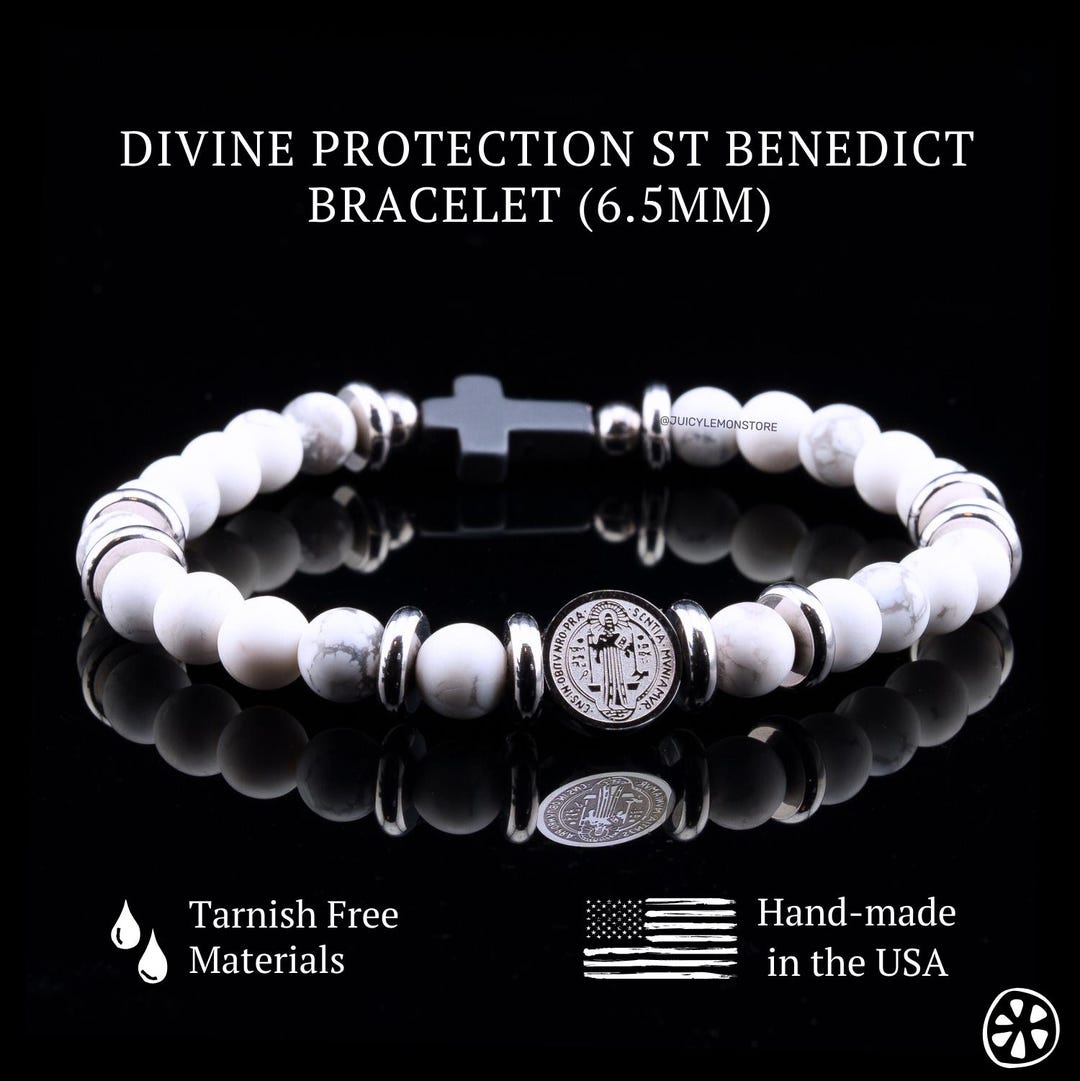 St Benedict Stainless Steel Protection Unisex Bracelet, Select Your ...