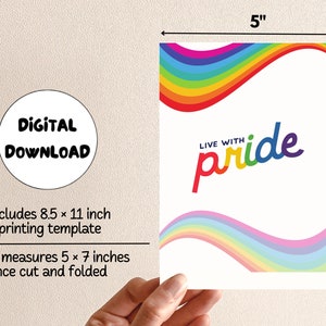 Printable Pride Card, Pride Month Card, LGBTQ Card, for Best Friend ...