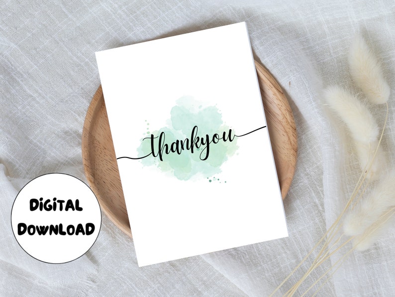 Printable Thank You Card Colourful Thank You Cards Digital - Etsy