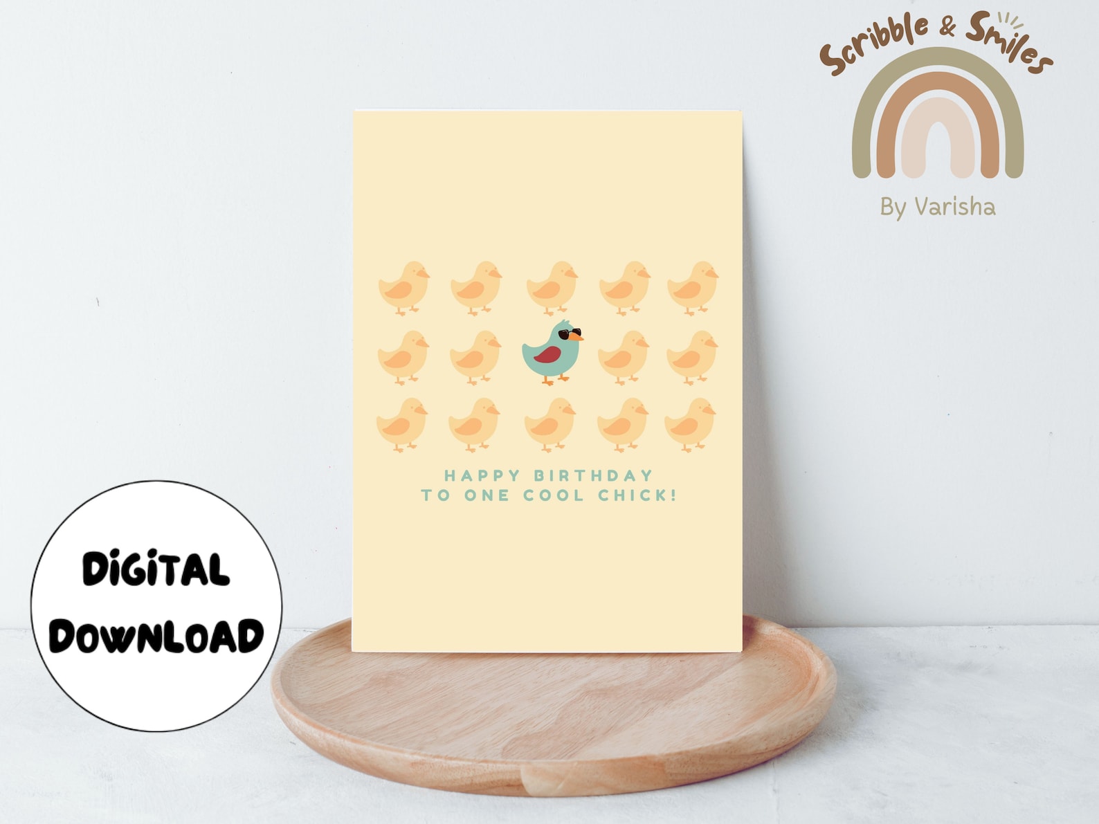 Printable Chick Birthday Card, Printable Birthday Card Funny, Digital ...