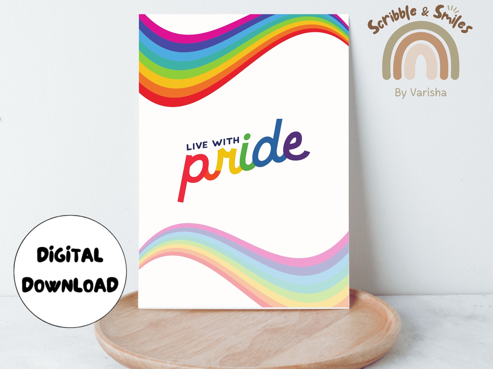 Printable Pride Card, Pride Month Card, LGBTQ Card, for Best Friend ...
