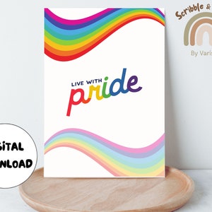 Printable Pride Card, Pride Month Card, LGBTQ Card, for Best Friend ...