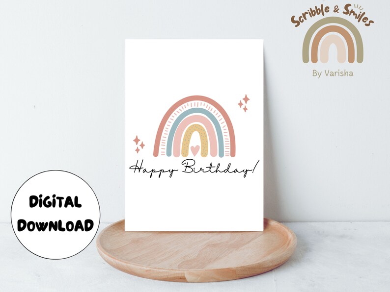 Printable Birthday Card Balloon Birthday Card Birthday Card - Etsy
