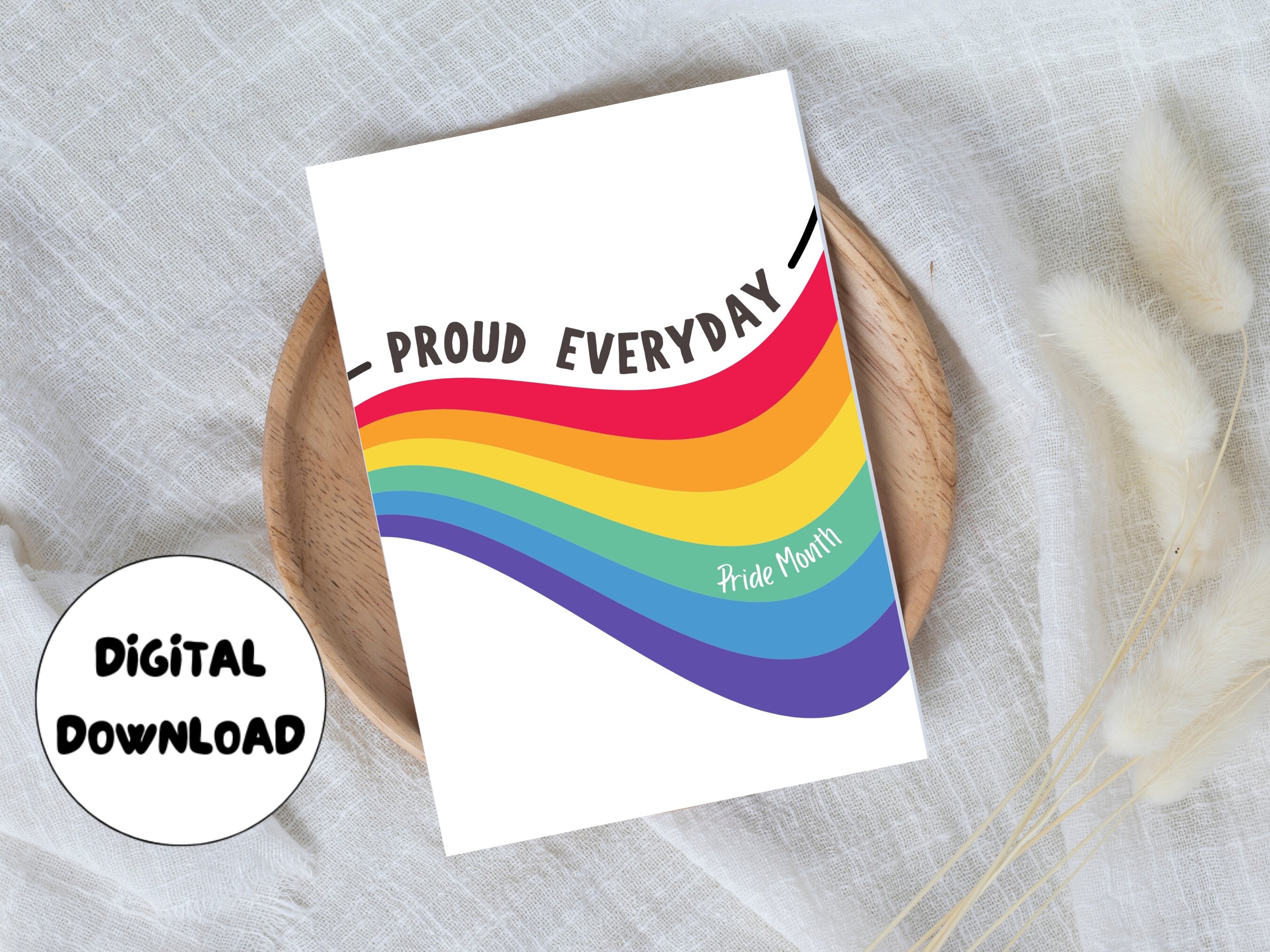 Printable Pride Card, Pride Month Card, LGBTQ Card, for Best Friend ...