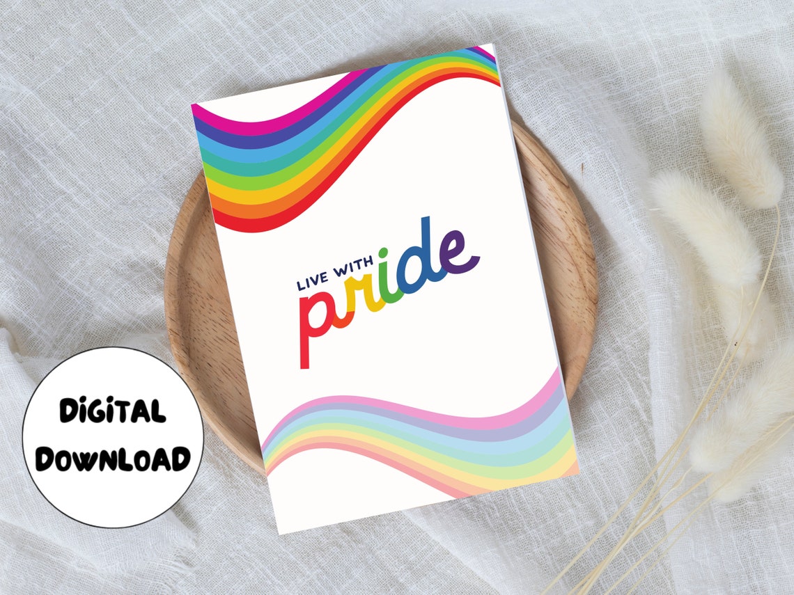 Printable Pride Card, Pride Month Card, LGBTQ Card, for Best Friend ...