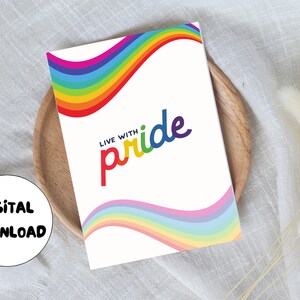 Printable Pride Card, Pride Month Card, LGBTQ Card, for Best Friend ...