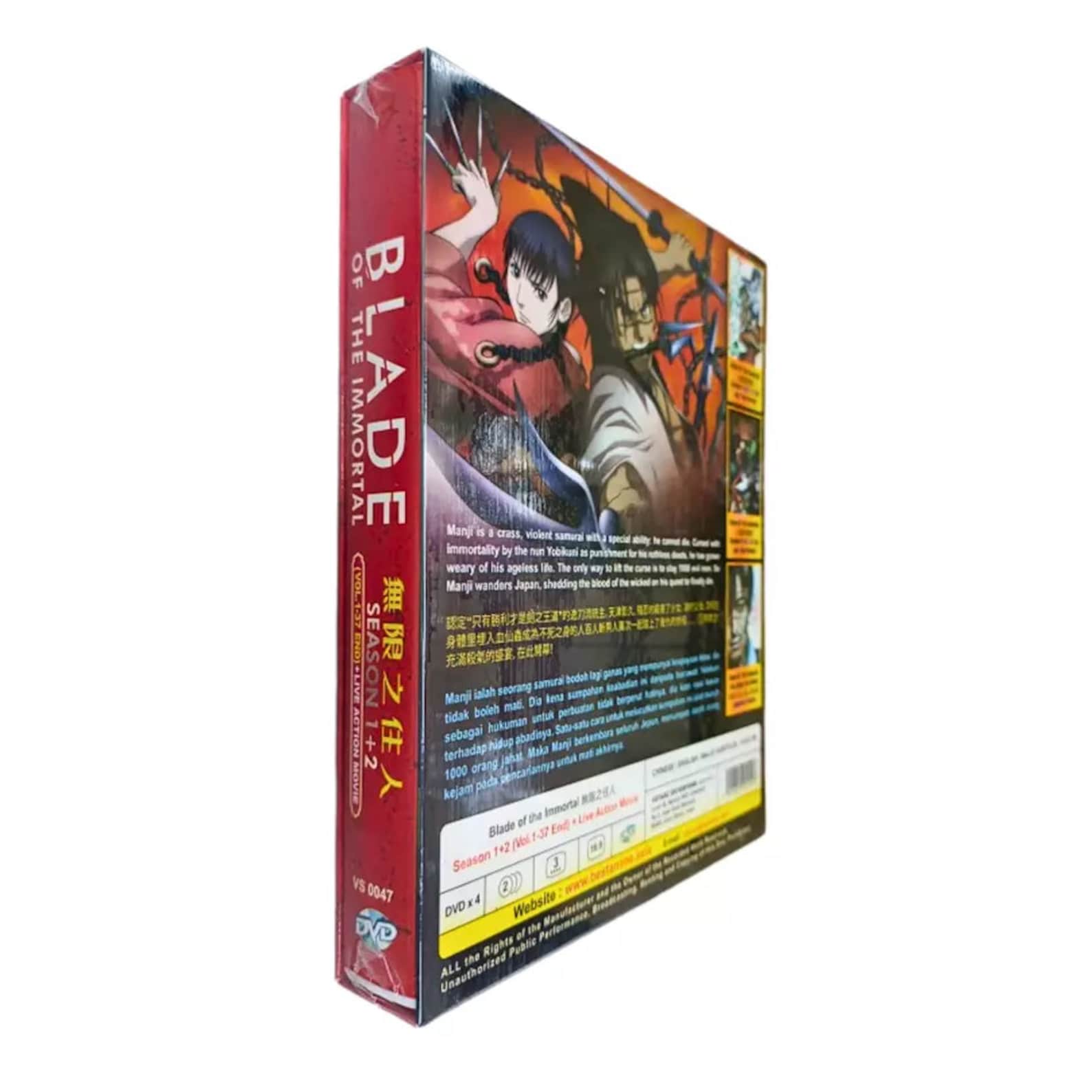 Anime DVD Blade of the Immortal Season 1+2 (1-37 End) +action Movie ...