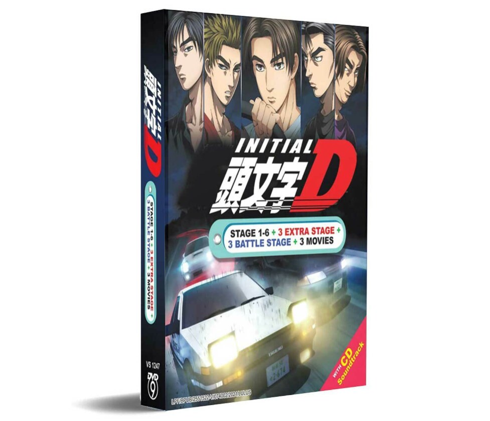 Initial D Stage 1-6 +3 Battle Stage + 3 Extra Stage + 3 Movies DVD (eng ...