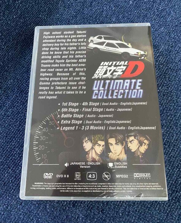DVD Initial D Ultimate Collection English Dubbed & Japanese Audio ...