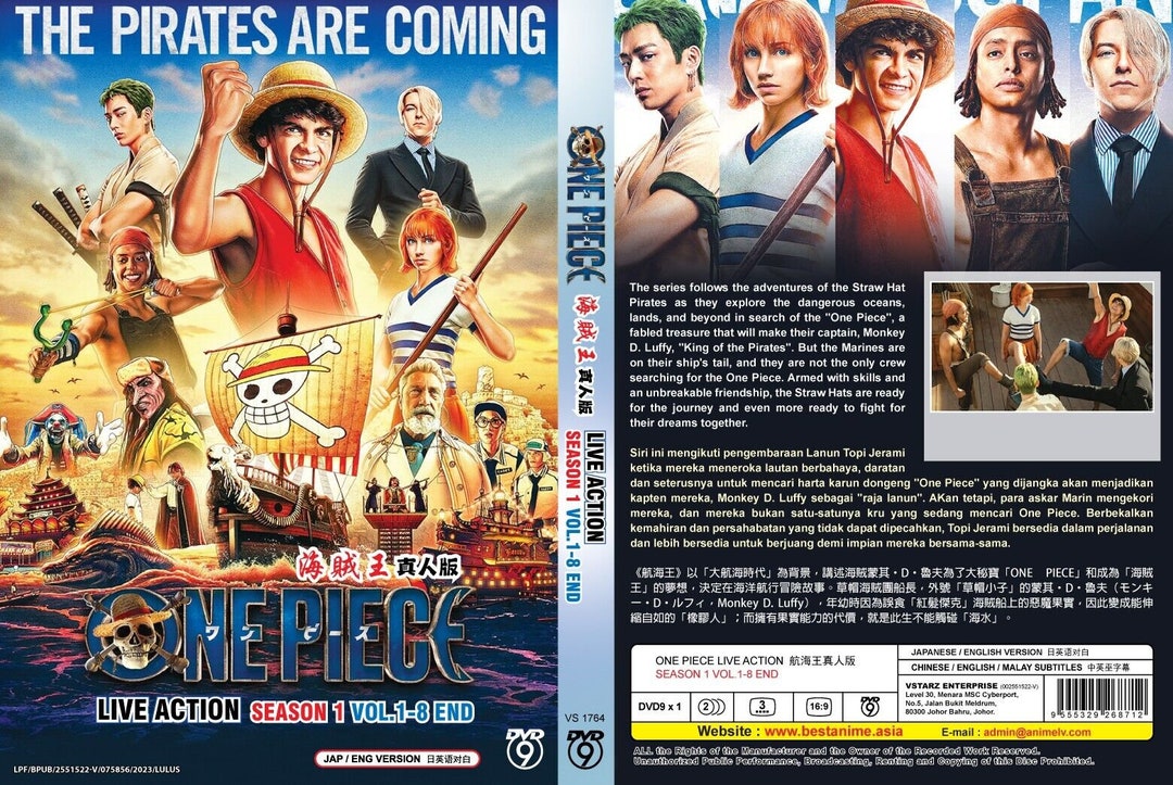 Japanese Drama~one Piece-live Action Season 1(1-8end) Complete Anime ...